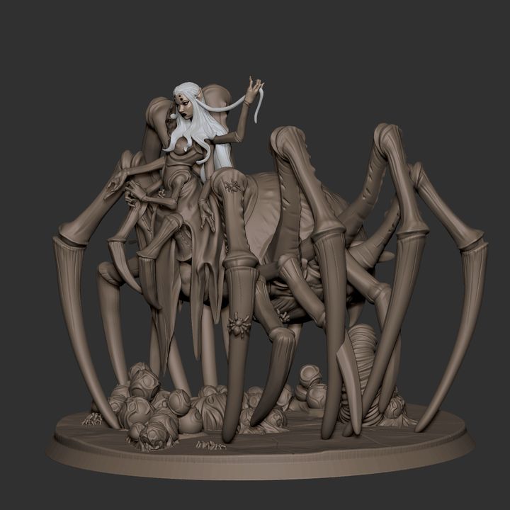 3D Printable Lolth, Queen of Spiders (2 Versions) [NSFW] by Bite the Bullet